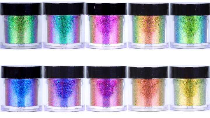 19 Colors Cosmetics Grade Color Shift Bulk Chameleon Flakes Set Super ...