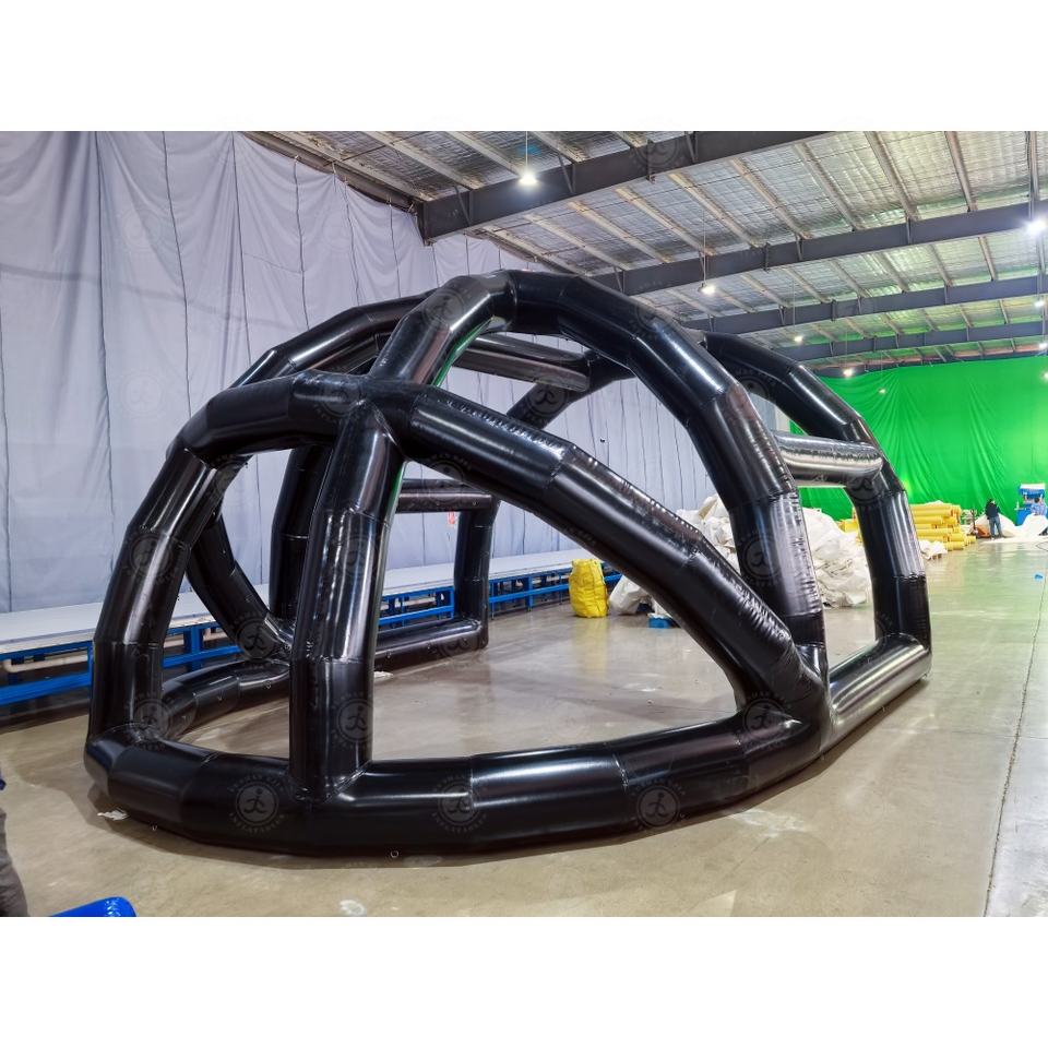 Black Inflatable Batting Cages with Blower Portable Baseball Sport ...