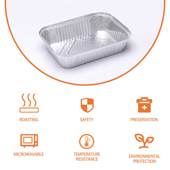 Microwavable GRS Half-Size Deep Rectangular Aluminum Tray Disposable ...