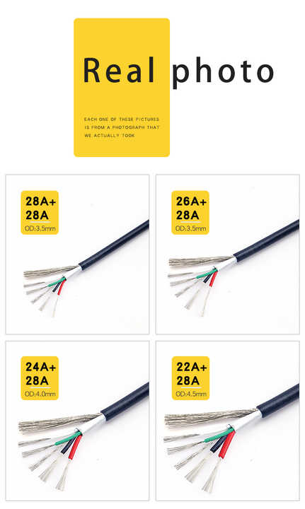 Grosir 2725 Kabel Kepang Kabel Terlindung 24awg 2Core 28awg 2Core OD4 ...