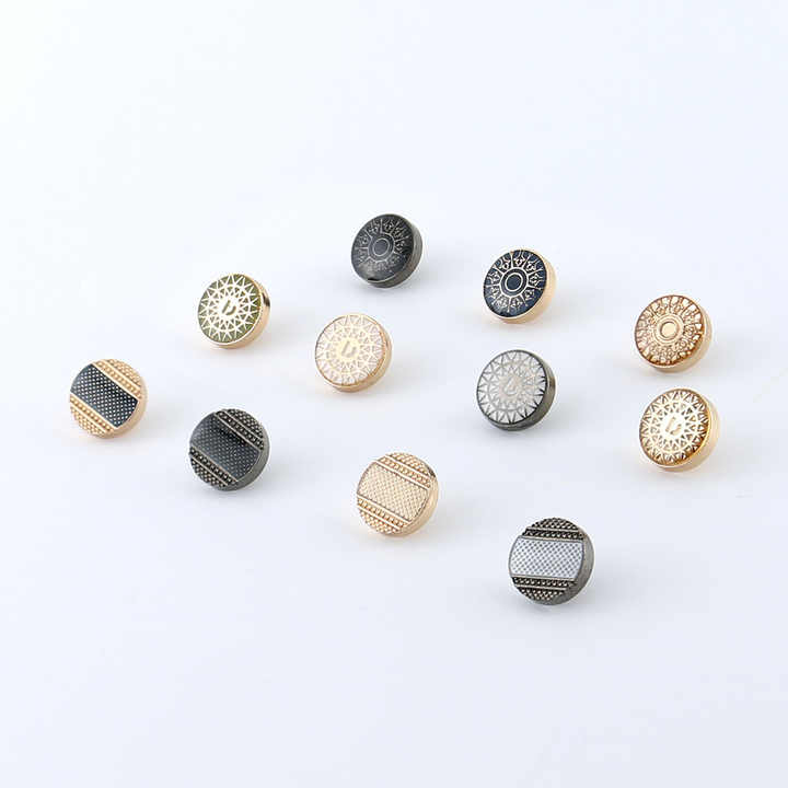 Wholesale Round Zinc Alloy Buttons for Muslim Garments