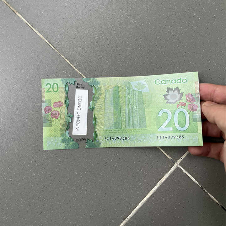Matte Effect Transparent Movie Polymer Canadian Prop Money