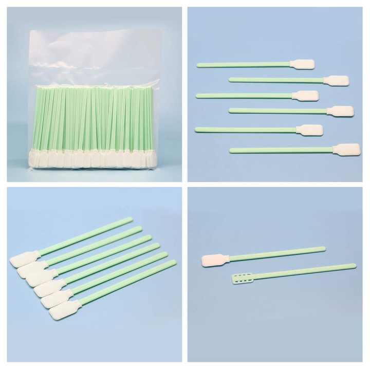 Dust-Free Cotton Swab with Anti-Static Optical Fiber Cleaning Rod PP Rod and Cloth Head Safety ...