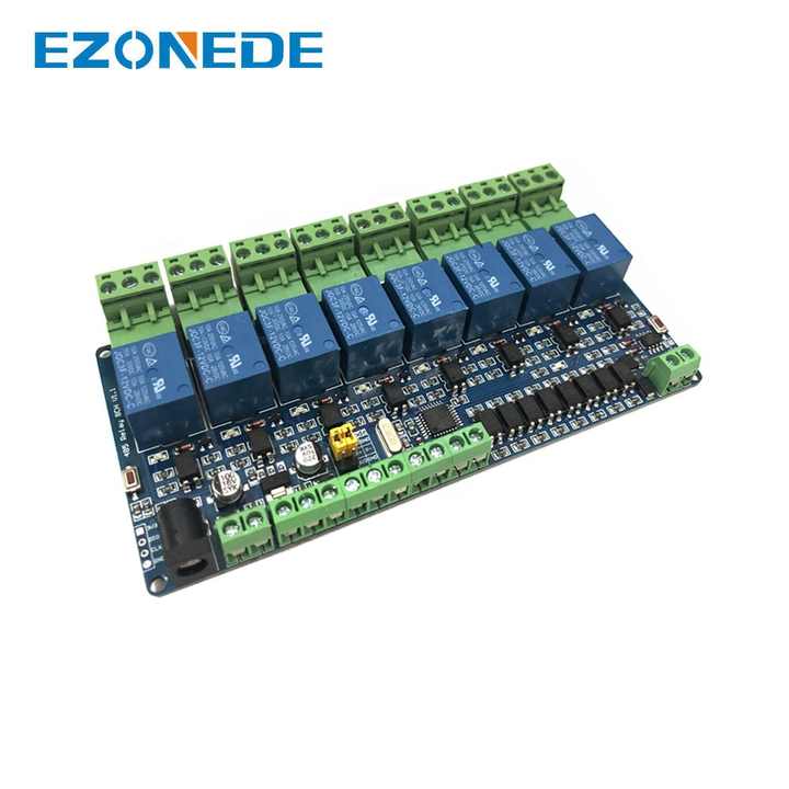 8 Channel 12V Relay Module - Reliable RS485 Communication