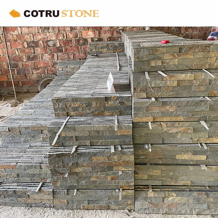 Outdoor Decorative Natural Slate - Rusty Black Wall Panels