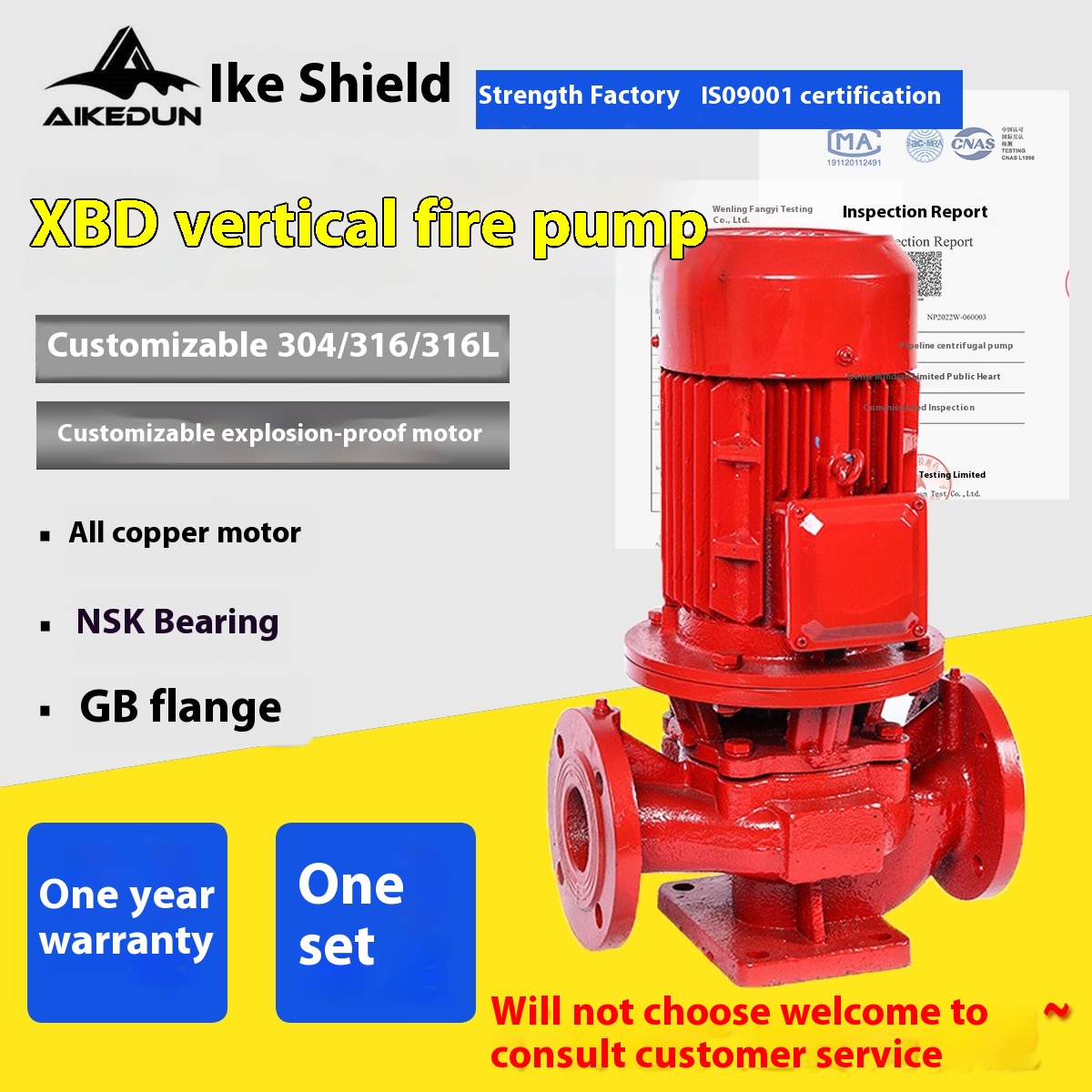 Electric Fire Pumps - High Pressure Hydrant Pump - 1 Year Warranty