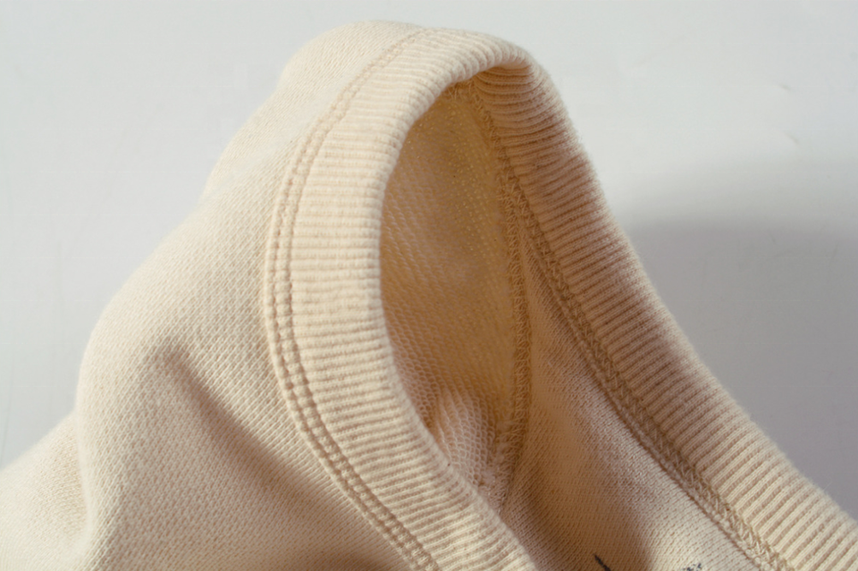 Custom Retro Natural Color 100% Cotton Hoodies by ONRAYS