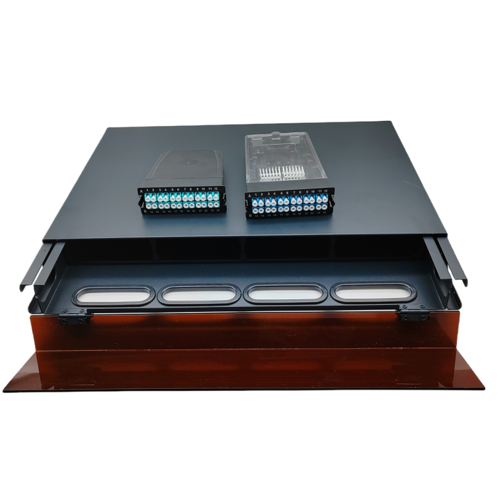 96 Cores Rack Mounted Mtp/mpo Cassette Sliding Out Fiber Patch Panels ...