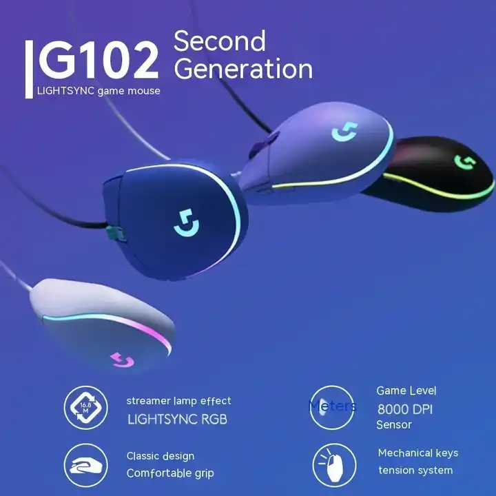 Logitech G102 Second Gen Wired Gaming Mouse - 8000 DPI RGB