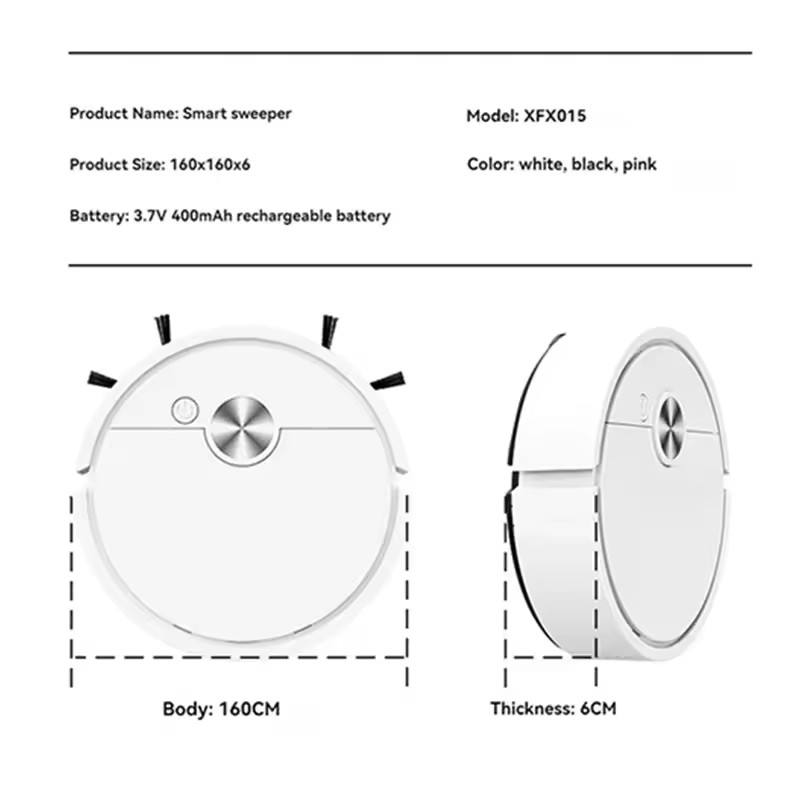 3 in 1 Sweeping Robot Rechargeable Vacuum Mop Robot Strong Suction ...