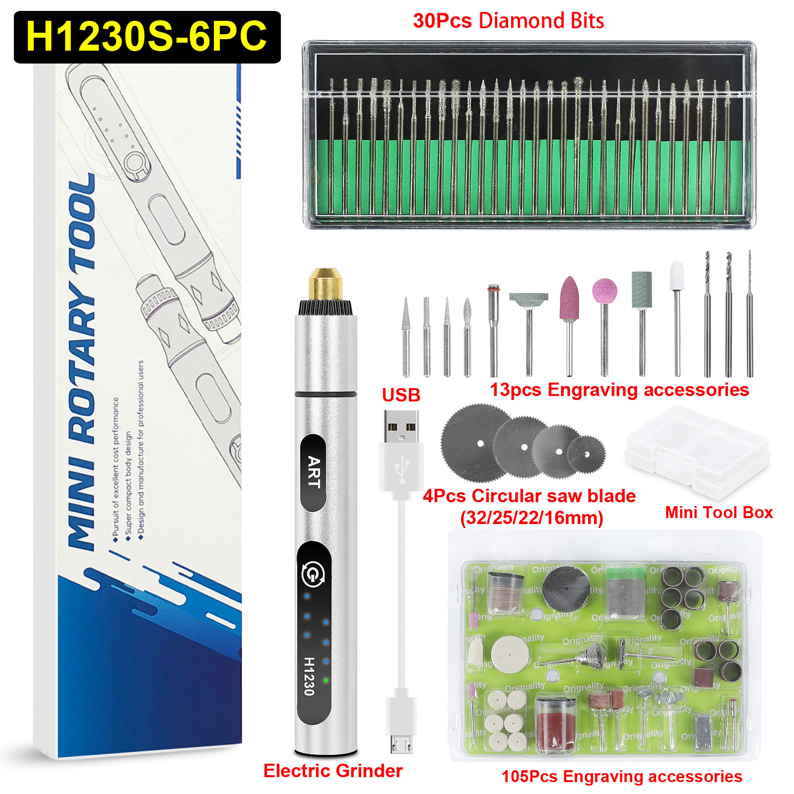 Cordless Rotary Tool 3-Speed and USB Charging Rechargeable Multipurpose ...