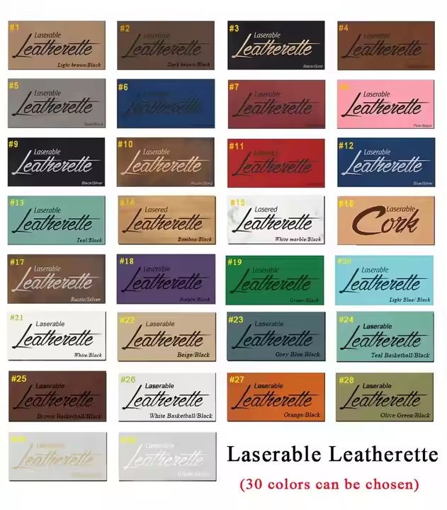 Wholesale 62 Colors Laserable Leatherette Sheets 12 X 24 Inch Engraving Material Sheet for Laser ...