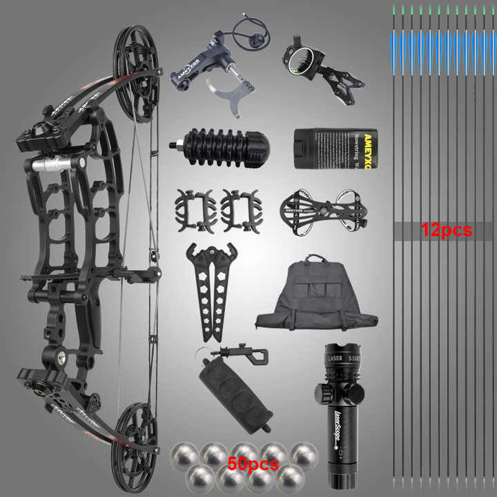 109KA Compound Bow 40-65lbs Adjustable Brace Height 6.5inch Draw Length ...