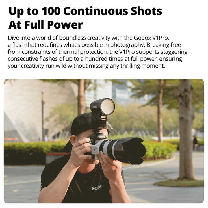 Godox V1 Pro V1Pro TTL Li-ion Round Head Camera Flash Wireless Transmission Speedlite Flash for ...