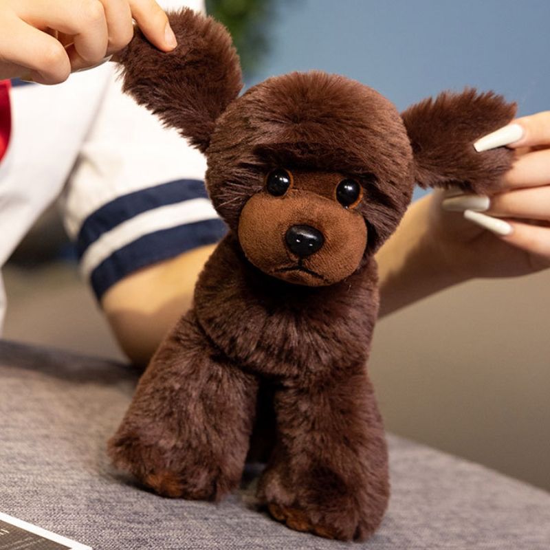 Lifelike Poodle Stuffed Animal 20/32cm Soft Teddy Dog Companion Plush ...