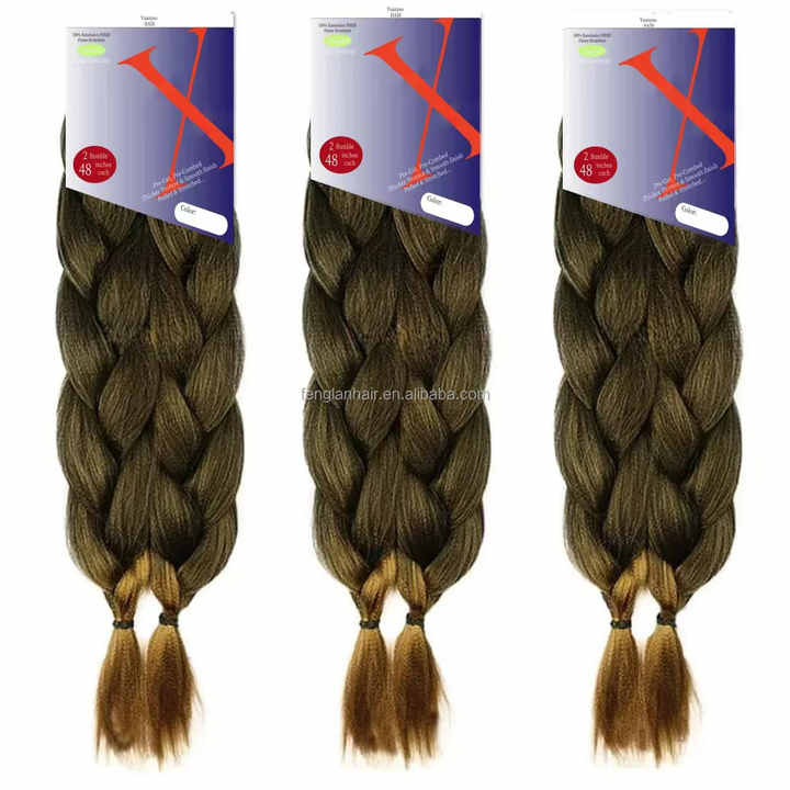 48-Inch Pre-Stretched Synthetic Hair Braids High Quality 180g Jumbo TZ ...