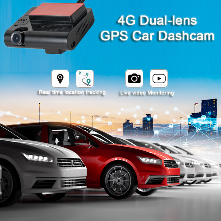 4G Dual-Lens Dashcam with GPS Tracking for Cars & Trucks