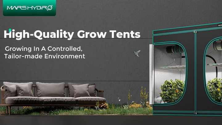 4x8 Mars Hydro Grow Tent - Large Hydroponic Garden Tent