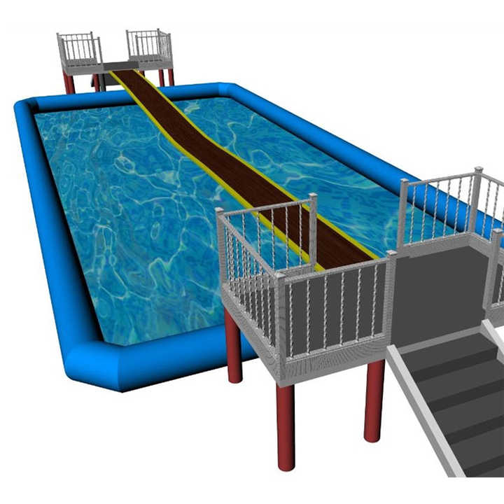 Playground Amusement - Swinging Wobbly Shaking Bridge