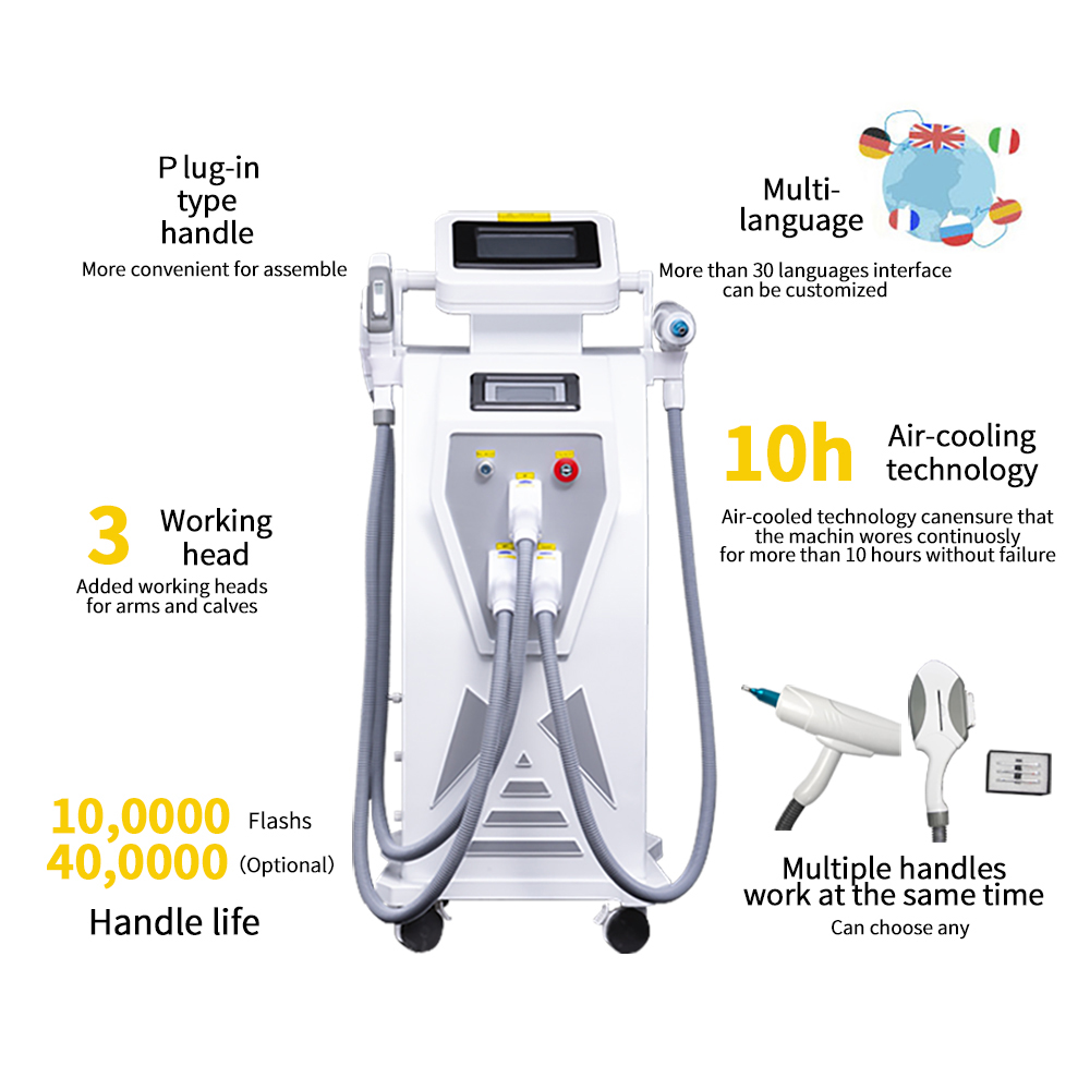 Laser Hair Removal Machines & Facial Lifting Machine: 3 Handle ND YAG ...