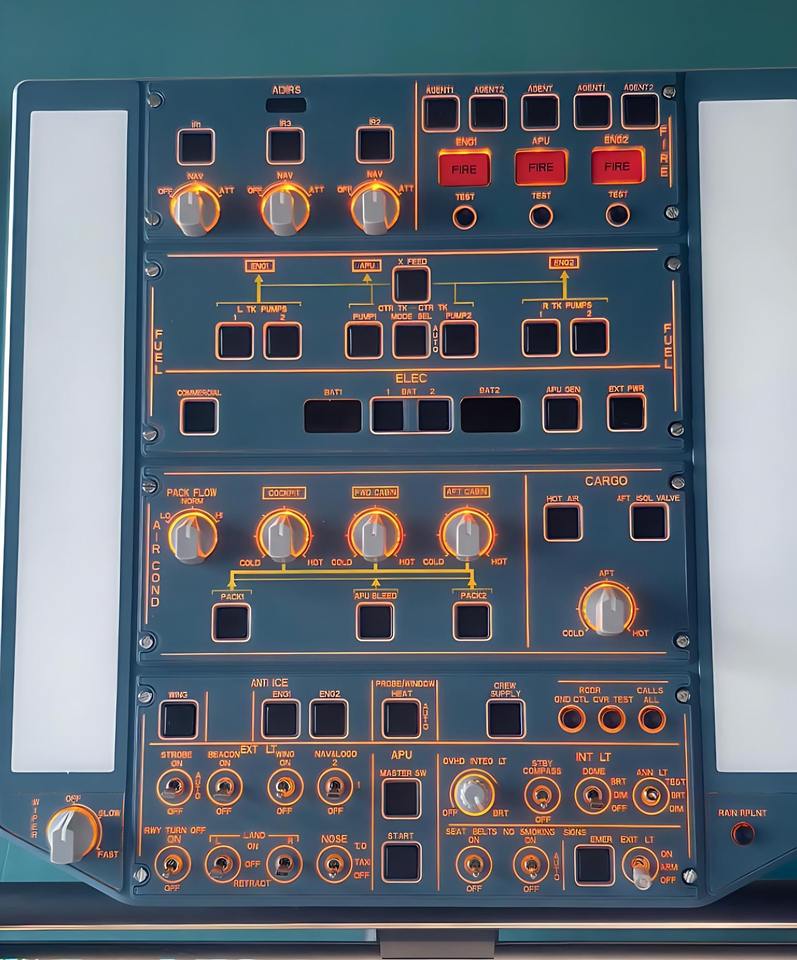 Airbus A320 OVERHEAD PANEL Simulation - Realistic Flight Peripherals