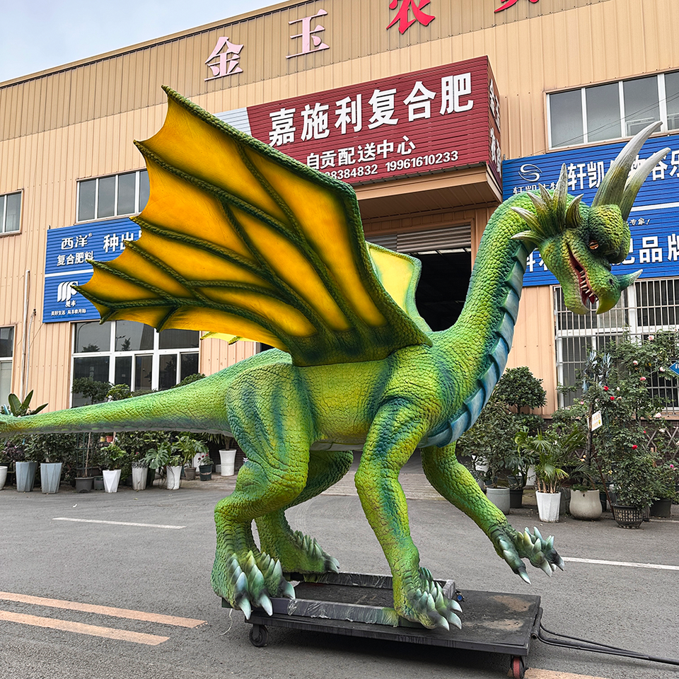 Motorized Infrared Sensor Animatronic Western Dragon Dinosaur Model for ...