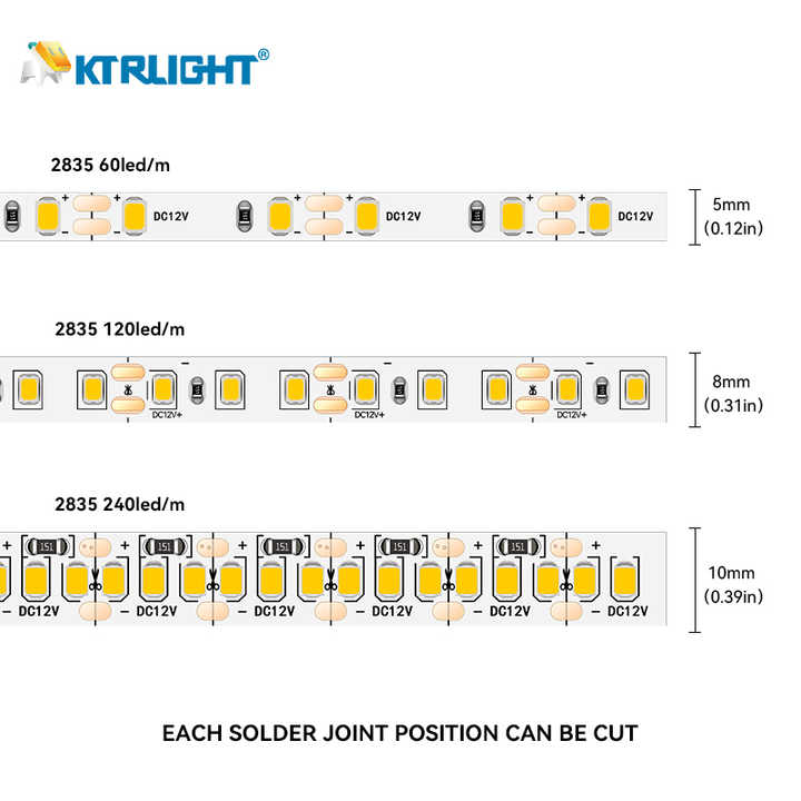 Ktrlight防水智能24V 12V 5v暖白光发光二极管条家居装饰发光二极管房间夜灯贴片2835条发光二极管条灯| Alibaba.com