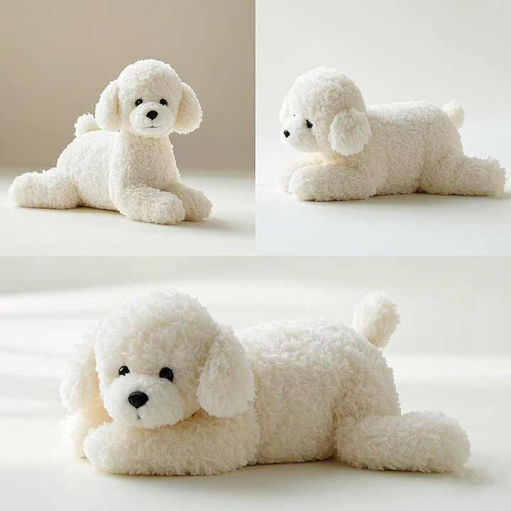 Baby Safe Custom ODM OEM Soft Dogs Plush Toy Wholesale White Fluffy ...