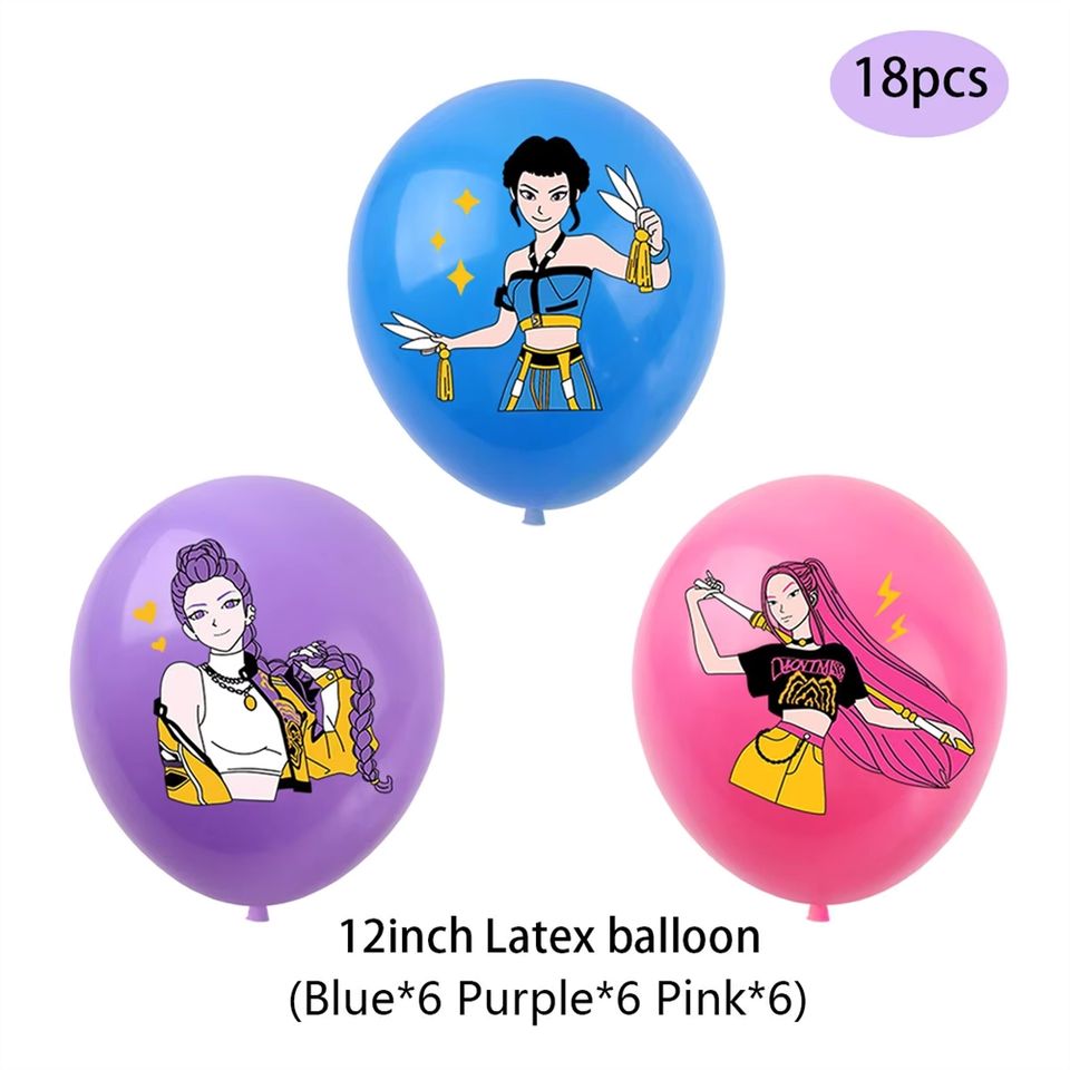 KPop Demon Hunters Birthday Party KPOP Music Action Funny Decoration ...