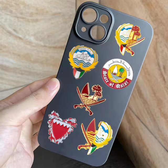 Custom Metal Charm Sticker - Soft Enamel Pin Mobile Sticker Pin