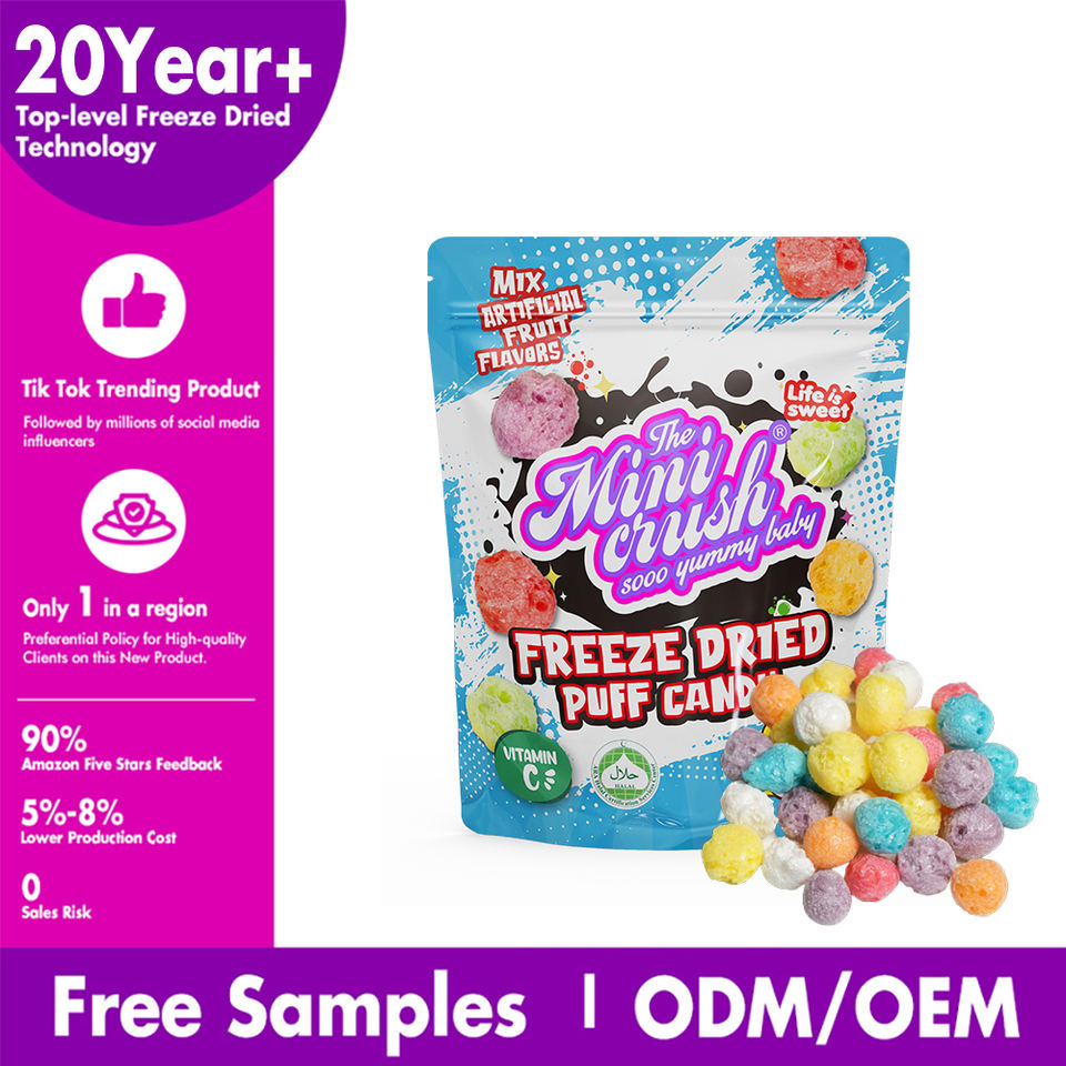 Newly Released Crispy Fruit-Flavored Gummy Puff Candy Vitamin C Infused ...
