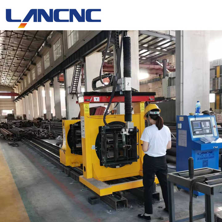 Steel Pipe CNC Laser Cutter Metal Tube Cutting Section Box Profile I H ...