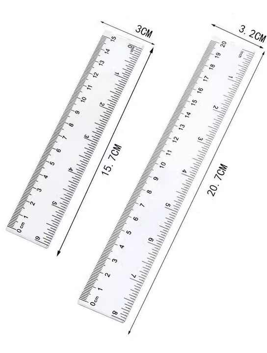 15cm & 6 Inch Plastic Straight White Ruler with Custom Logo