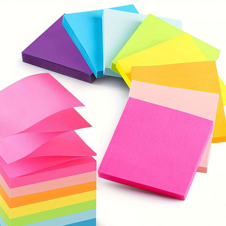 8 Colors Customised Sticky Notes love Heart Horizontal Line Fluorescent ...