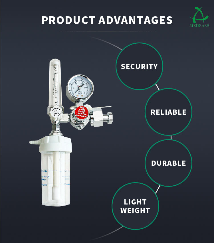 DIN477 Float Type Medical Oxygen Inhaler Regulator Flowmeter ME8978-D ...