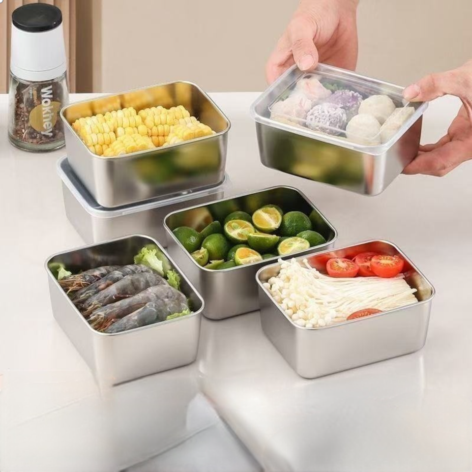 Airtight Lid Food Grade Storage Container Stainless Steel Food ...