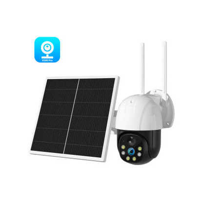 V380 Solar Powered Outdoor Security Camera with Night Vision