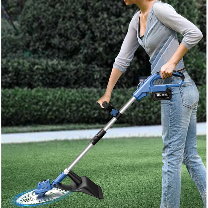 21V Rechargeable Grass Trimmer Cordless Grass Cutter Machine Household ...