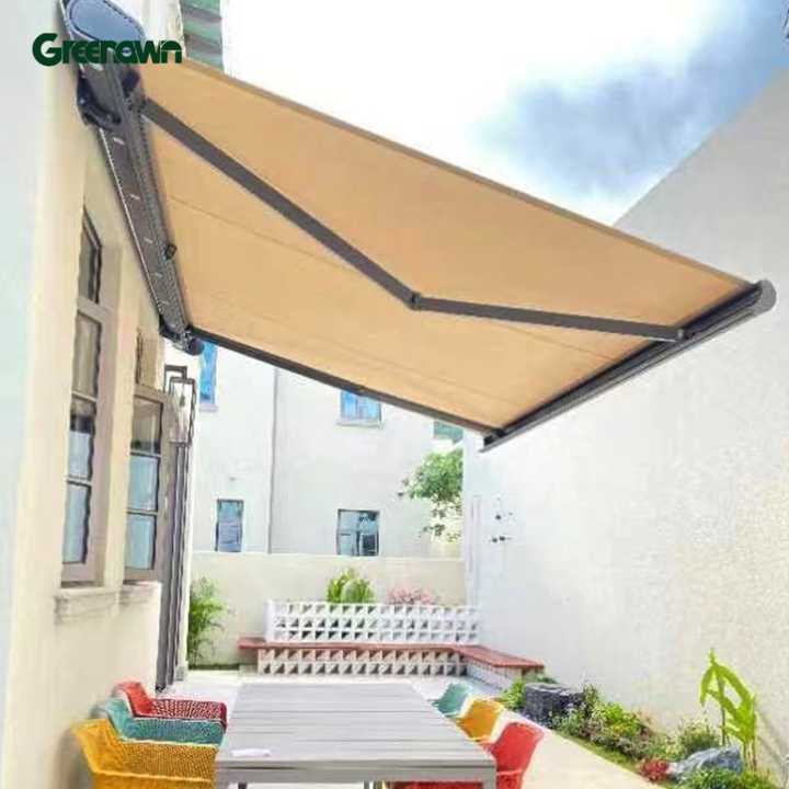 Greenawn Heavy Duty Electric Metal Foldable Roof Awning