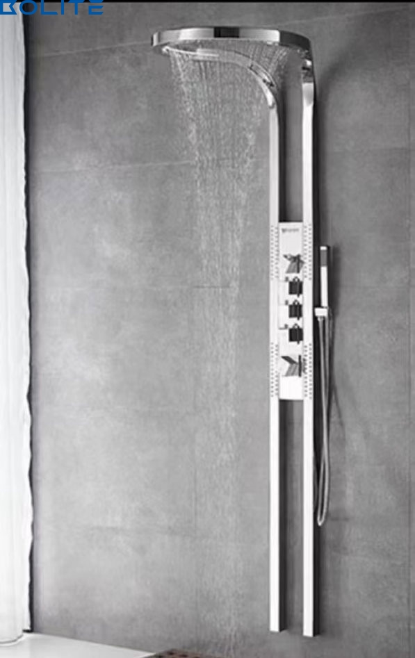 Gunmetal Modern Creative Waterfall Shower Head Wall Panel Bathroom ...