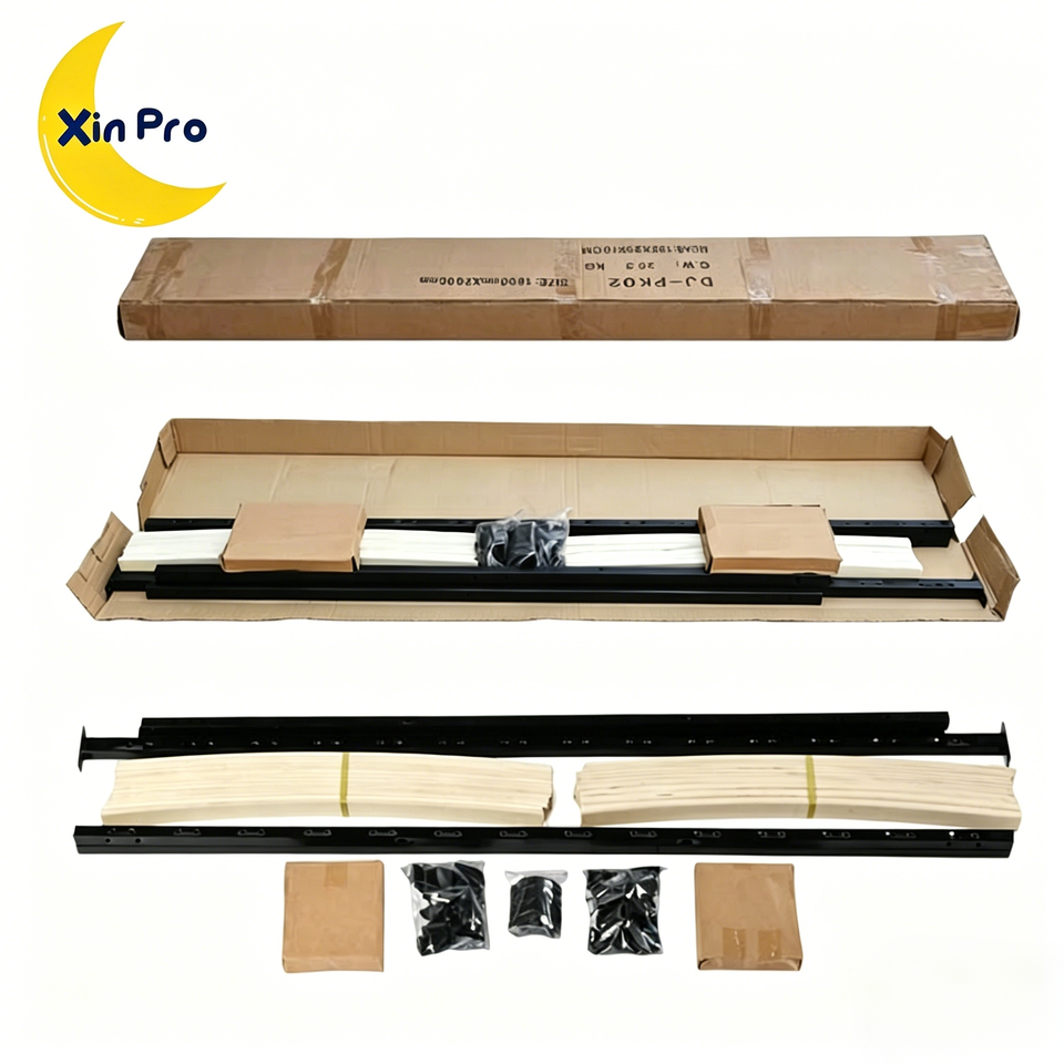 Iron Metal Birch Wood Modern Foldable Adjustable Durable Bed Frame Easy ...