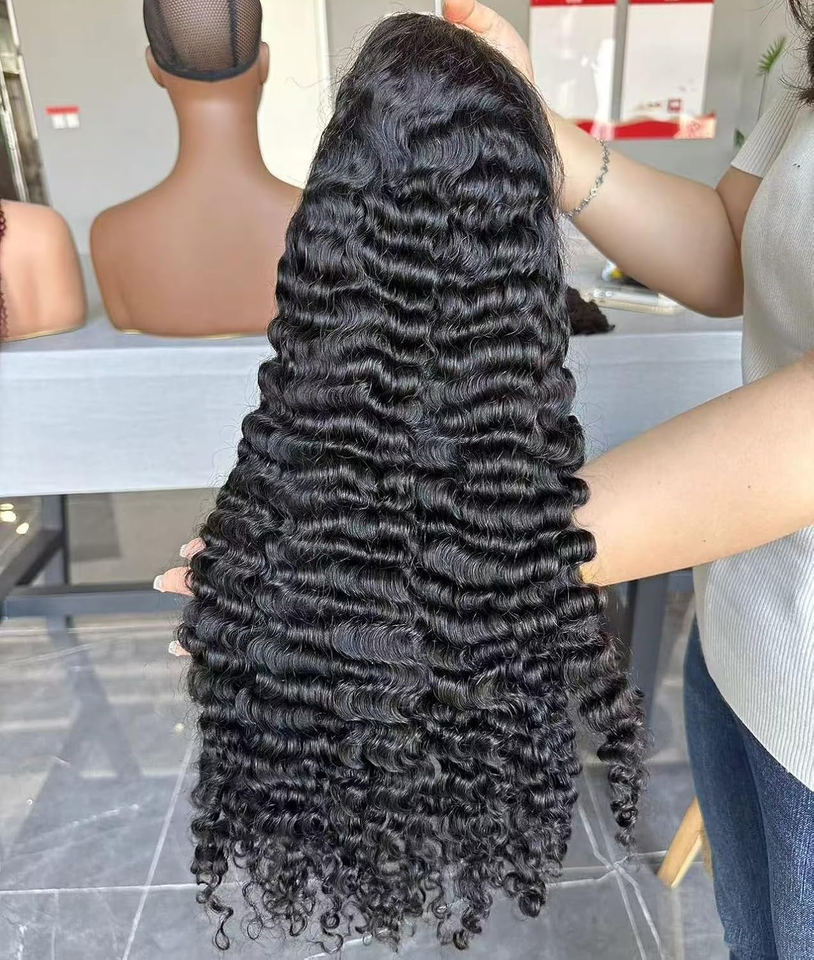 Transparent Lace Frontal Human Hair Wigs for Women Pre-Plucked Burmese ...