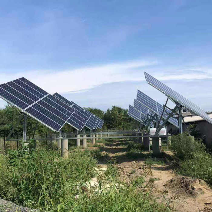 Tilted Single Axis Solar Panel Tracker System - OEM | Wholesale