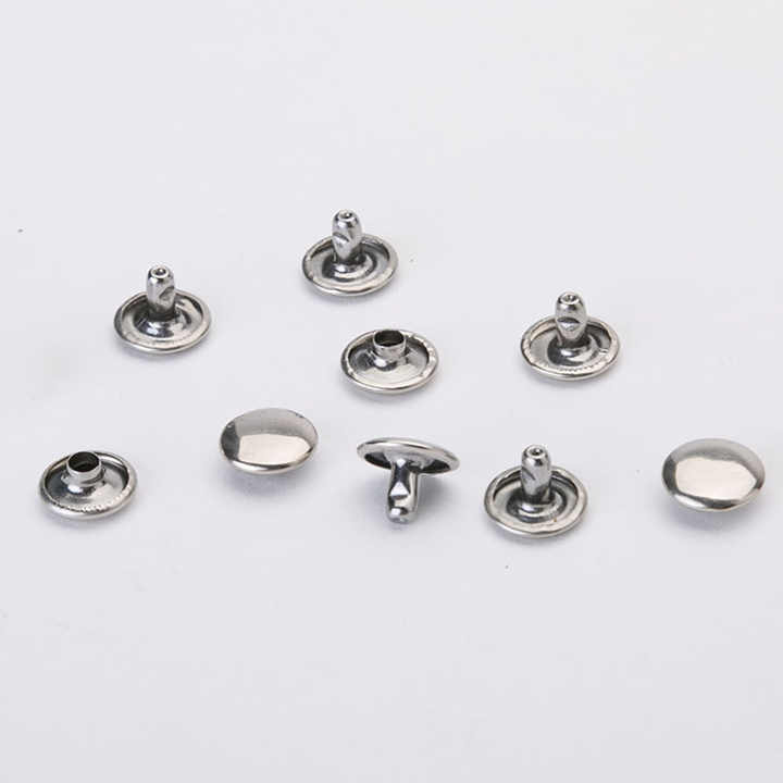 6mm 5mm 8mm 10mm 12mm Double Cap Leather Rivets - 304 Stainless Steel