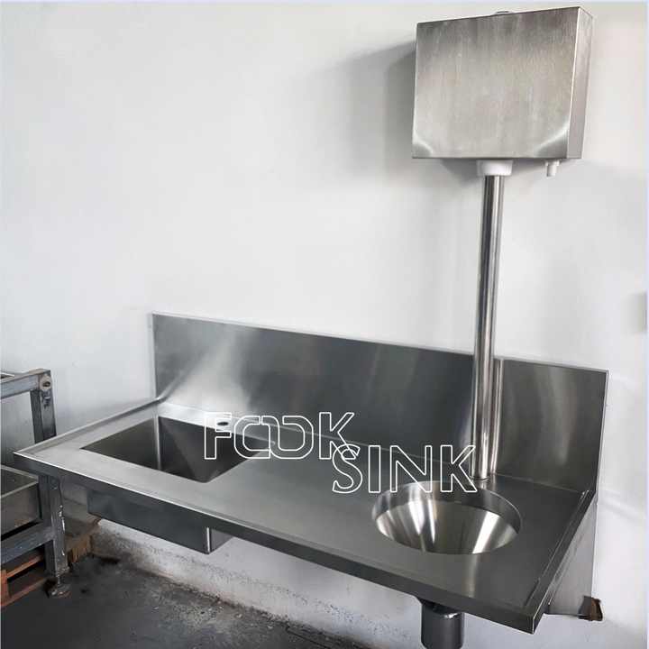 OEM Hospital 304 Stainless Steel Double Bowl Scrub Sink Handmade ...