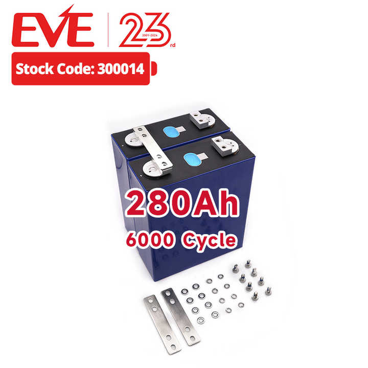 EVE LF280K V1 Rechargeable home Power Energy Cell LFP Prismatic Solar System Batteries 3.2V ...