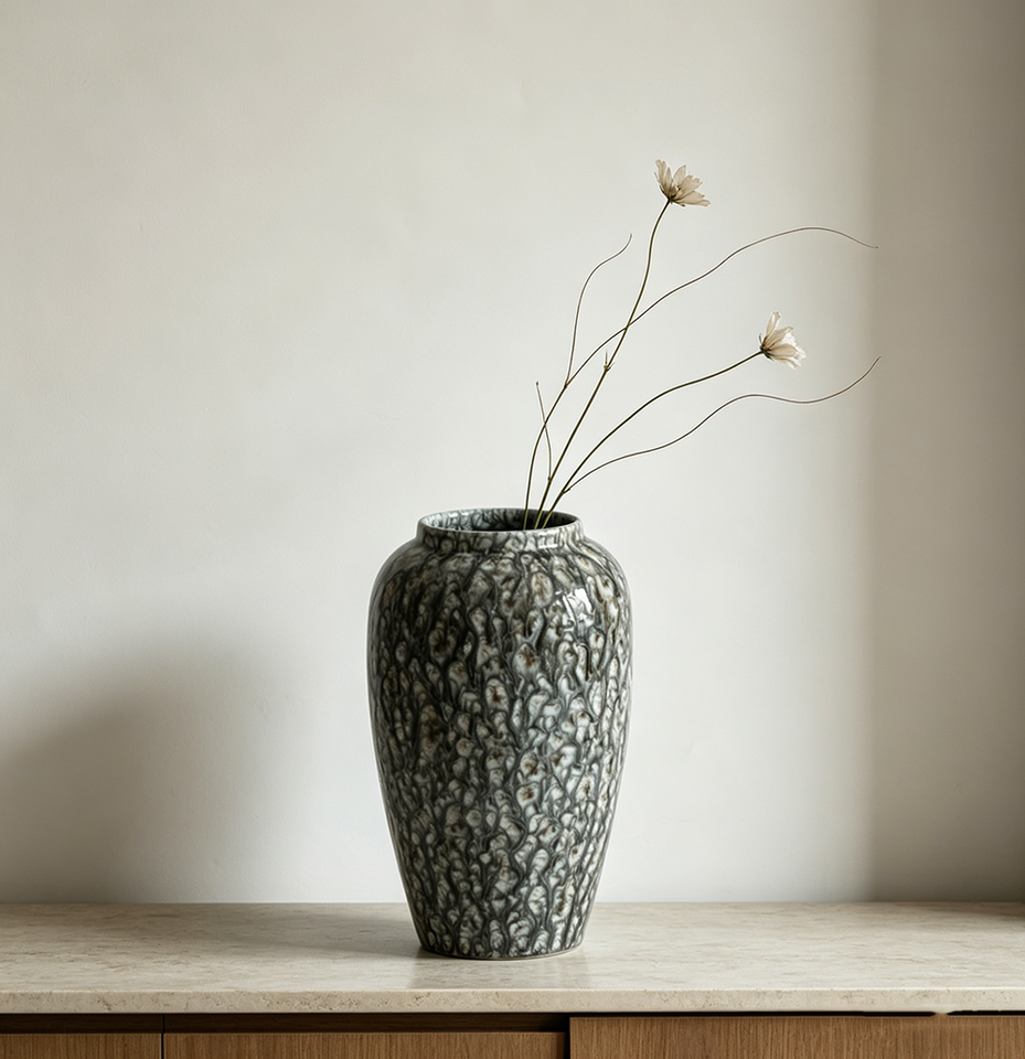 Cross-border Explosion Chinese Retro Glossy Agate Ceramic Vase Ornament ...