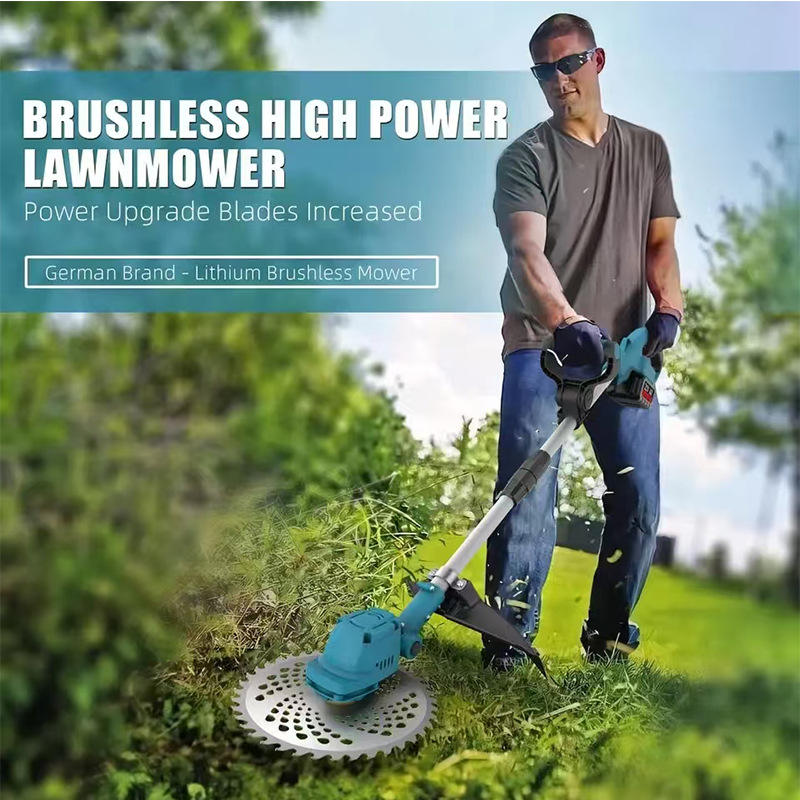 Industrial 21v Brushless Electric Lawn Mower 650W Height Adjustable ...