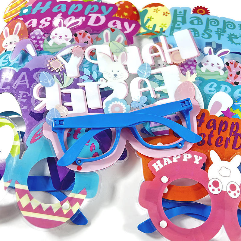 Cross-border New Easter Cartoon Rabbit Painted Egg PVC Maternity Party ...