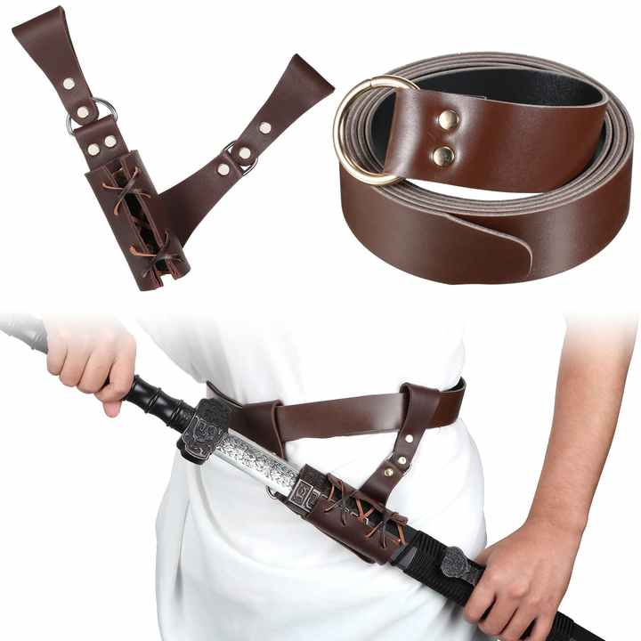 Medieval Leather Belt Sword With Scabbard Knight Belt Male And Female